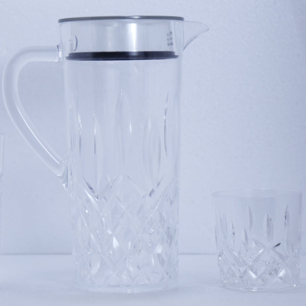 Buy Acrylic Diamond Cut Water Set 7 Pc (DOF Glass) 2024 | Homentable